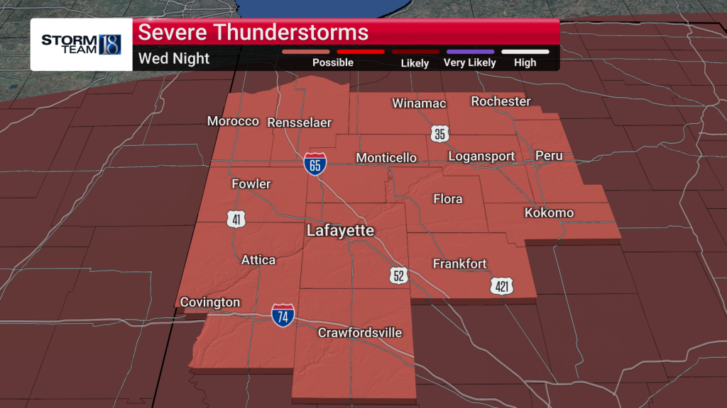 Severe Storms Possible Sunday; Flash Freeze Monday | Forecast | wlfi.com